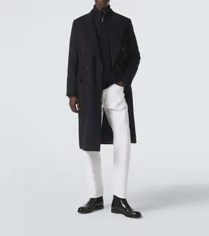 UMIT BENAN President Double-breasted Cashmere Overcoat