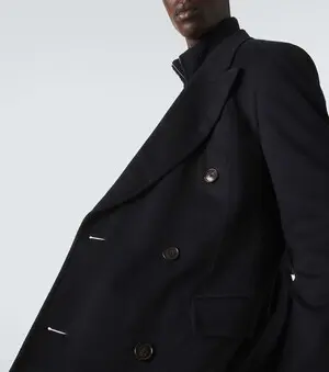 UMIT BENAN President Double-breasted Cashmere Overcoat