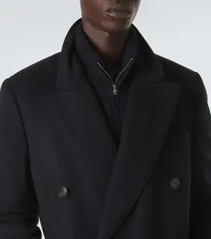 UMIT BENAN President Double-breasted Cashmere Overcoat