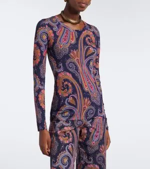 Etro Paisley Print Long Sleeve T-shirt