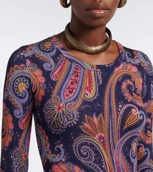 Etro Paisley Print Long Sleeve T-shirt