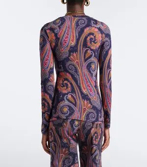 Etro Paisley Print Long Sleeve T-shirt