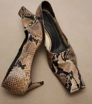 Khaite Marlene Snake-effect Leather Pumps