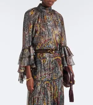 Etro Printed Silk-blend Blouse - Multicoloured