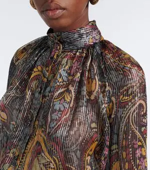 Etro Printed Silk-blend Blouse - Multicoloured