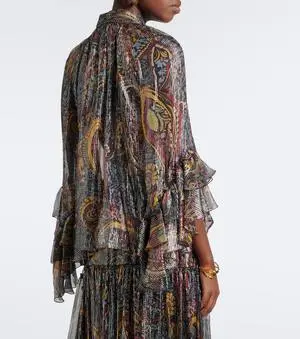 Etro Printed Silk-blend Blouse - Multicoloured