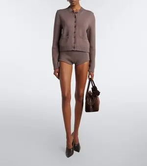 Magda Butrym Ribbed-knit Cotton Shorts