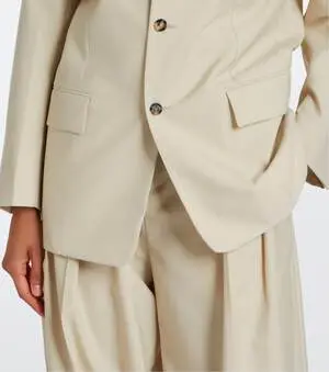 Bottega Veneta Striped Wool And Cotton Blazer