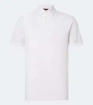 SLOWEAR Cotton Jersey Polo Shirt - White