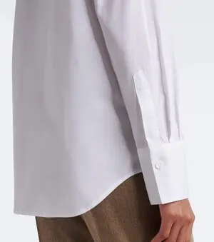 Eleventy Cotton And Silk Poplin Shirt