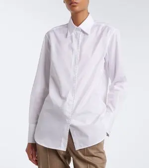Eleventy Cotton And Silk Poplin Shirt