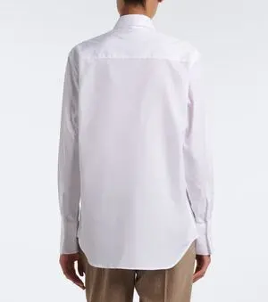 Eleventy Cotton And Silk Poplin Shirt