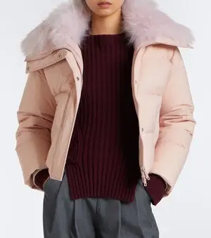 YVES SALOMON Shearling-trimmed Down Jacket