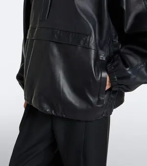 RÓHE R�he Hooded Oversized Leather Jacket