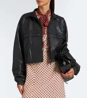 Prada Cropped Leather Jacket