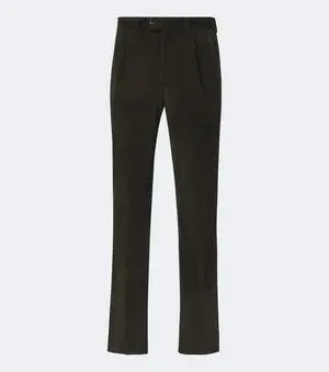 Rubinacci Modluca Cotton Corduroy Straight Pants - Green