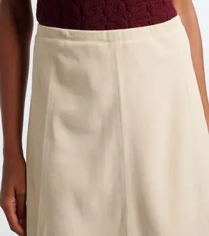Vince Suede Midi Skirt - Beige