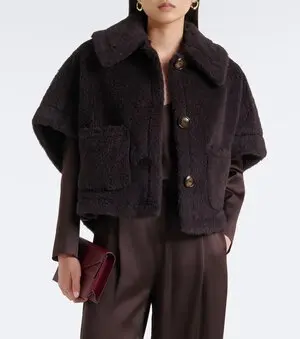 Max Mara Alpaca Wool And Silk Teddy Jacket