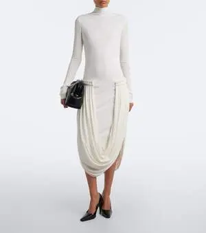 Stella McCartney Draped-detail Jersey Midi Dress