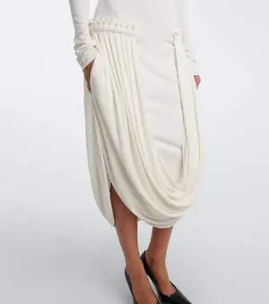 Stella McCartney Draped-detail Jersey Midi Dress