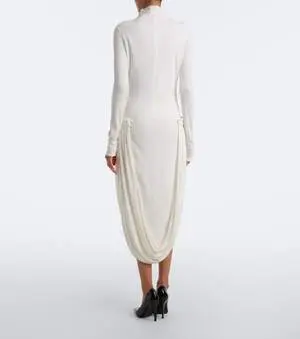 Stella McCartney Draped-detail Jersey Midi Dress