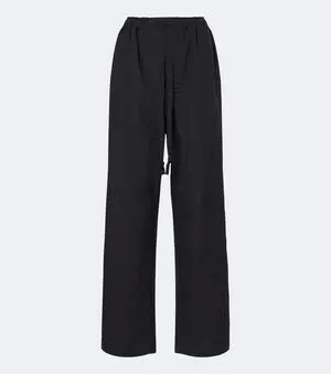 Phoebe Philo Cotton Wide-leg Pants - Black