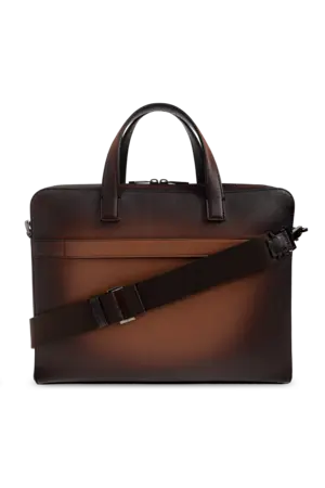 FERRAGAMO Leather Briefcase - Brown