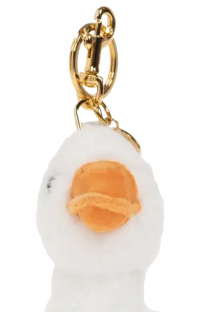 Moschino Keychain With A Goose-shaped Pendant