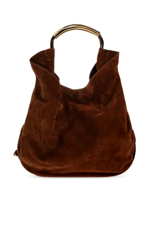 Moschino Suede Bag `handle Me - Brown