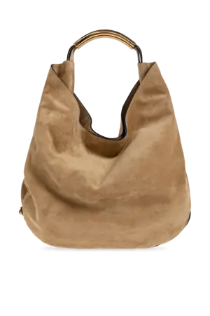 Moschino Suede Bag `handle Me - Beige