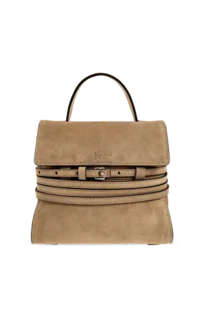 Moschino Suede Bag `tie Me - Beige