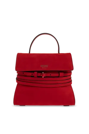 Moschino Suede Bag "tie Me - Red
