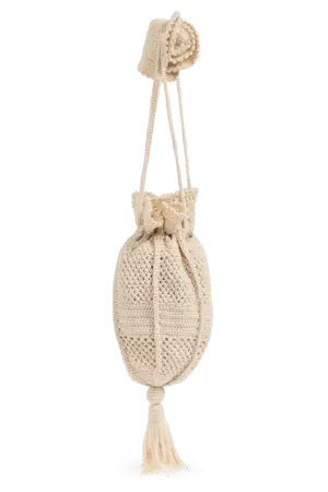 Ulla Johnson Mermaid" Crochet Bucket Bag With Tassel