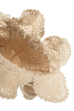Ulla Johnson Mermaid" Crochet Bucket Bag With Tassel