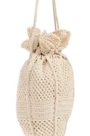 Ulla Johnson Mermaid" Crochet Bucket Bag With Tassel