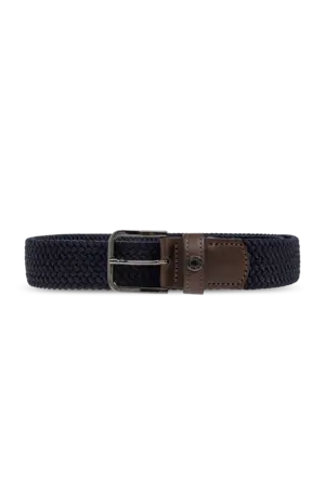 Paul & Shark Belt With Logo - Navy Blue