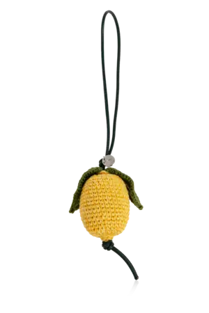 JW Anderson Crochet Lemon Bag Charm - Yellow