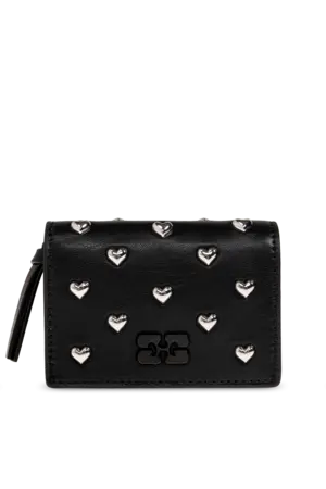GANNI Studded Wallet - Black