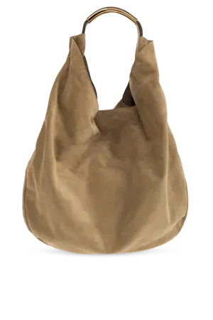 Moschino Suede Bag "handle Me - Beige