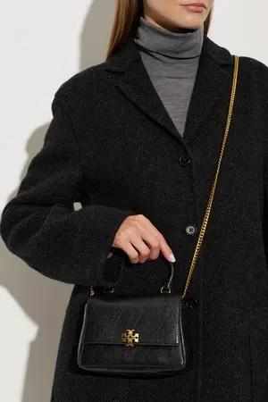 Tory Burch Leather Charlie Wallet On Chain - Black