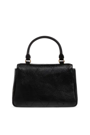 Tory Burch Leather Charlie Wallet On Chain - Black