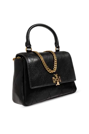 Tory Burch Leather Charlie Wallet On Chain - Black