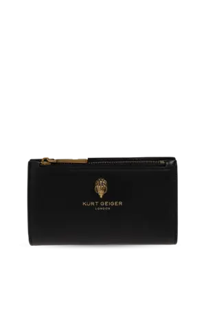 Kurt Geiger Leather Folding Wallet - Black