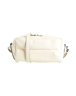 VALEXTRA Valextra Grey Pebbled Leather Camera Bag White