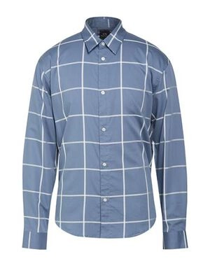 Armani Exchange Shirt Slate Size Cotton - Blue