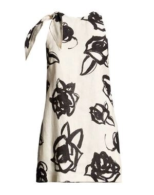 MSGM Mini Dress Cream Size Linen - White