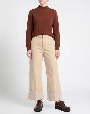 OTTOD'AME Cotton Blend Corduroy High Waisted Straight Leg Pants