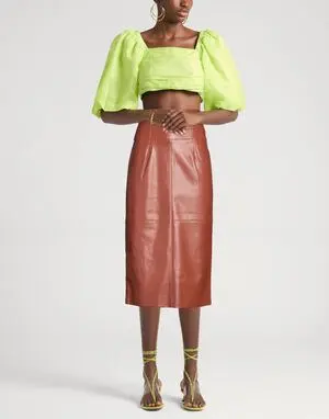 MANILA GRACE Midi Skirt Size Polyurethane, Polyester