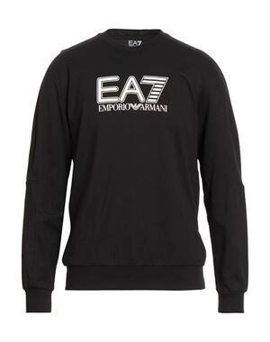 EA7 Emporio Armani Crewneck Sweatshirt With Logo Print - Black