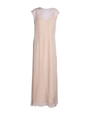 ALYSI Chocolate Maxi Dress In Silk Georgette